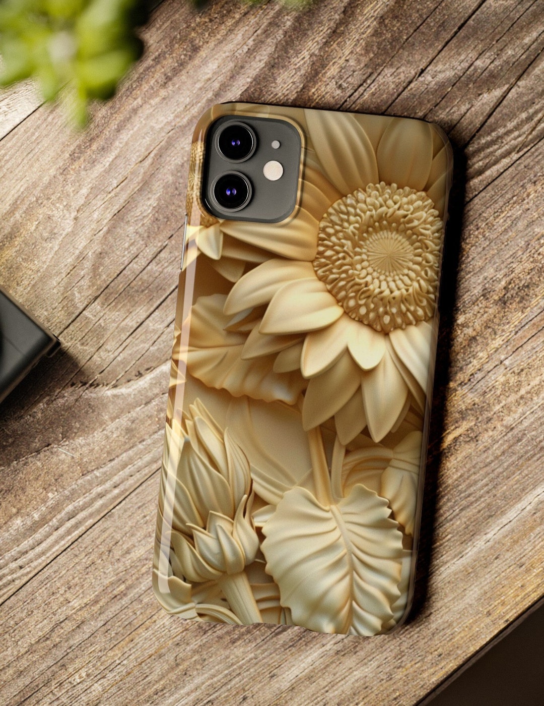 3D Relief Sunflower iPhone Case - Unique iPhone Case - Slim Phone Cases ...