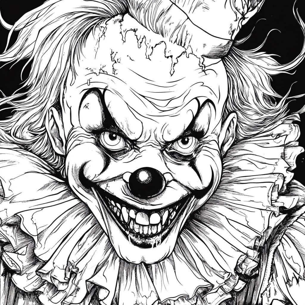 Horror Coloring Pages for Adults | Halloween Dark and Scary Coloring ...