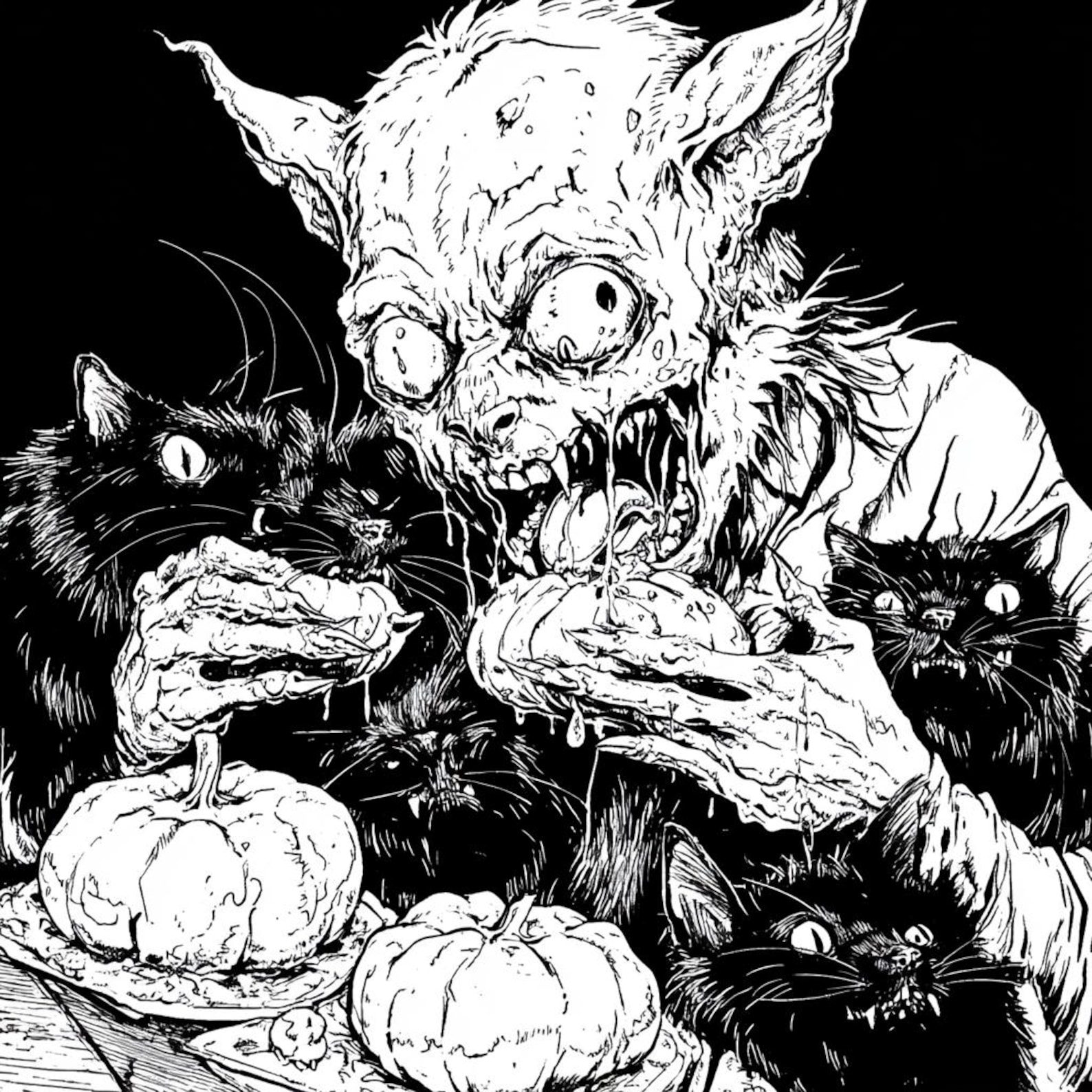 Horror Coloring Pages for Adults | Halloween Dark and Scary Coloring ...