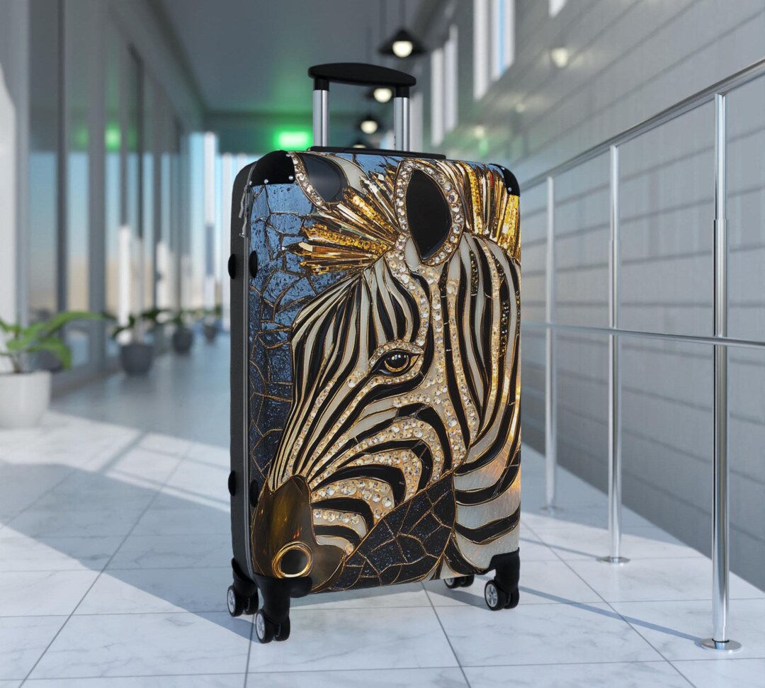 Artistic Zebra Suitcase - Stylish Travel Luggage for Adventurers ...