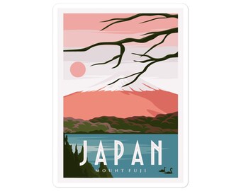 Mount Fuji Sticker | Etsy