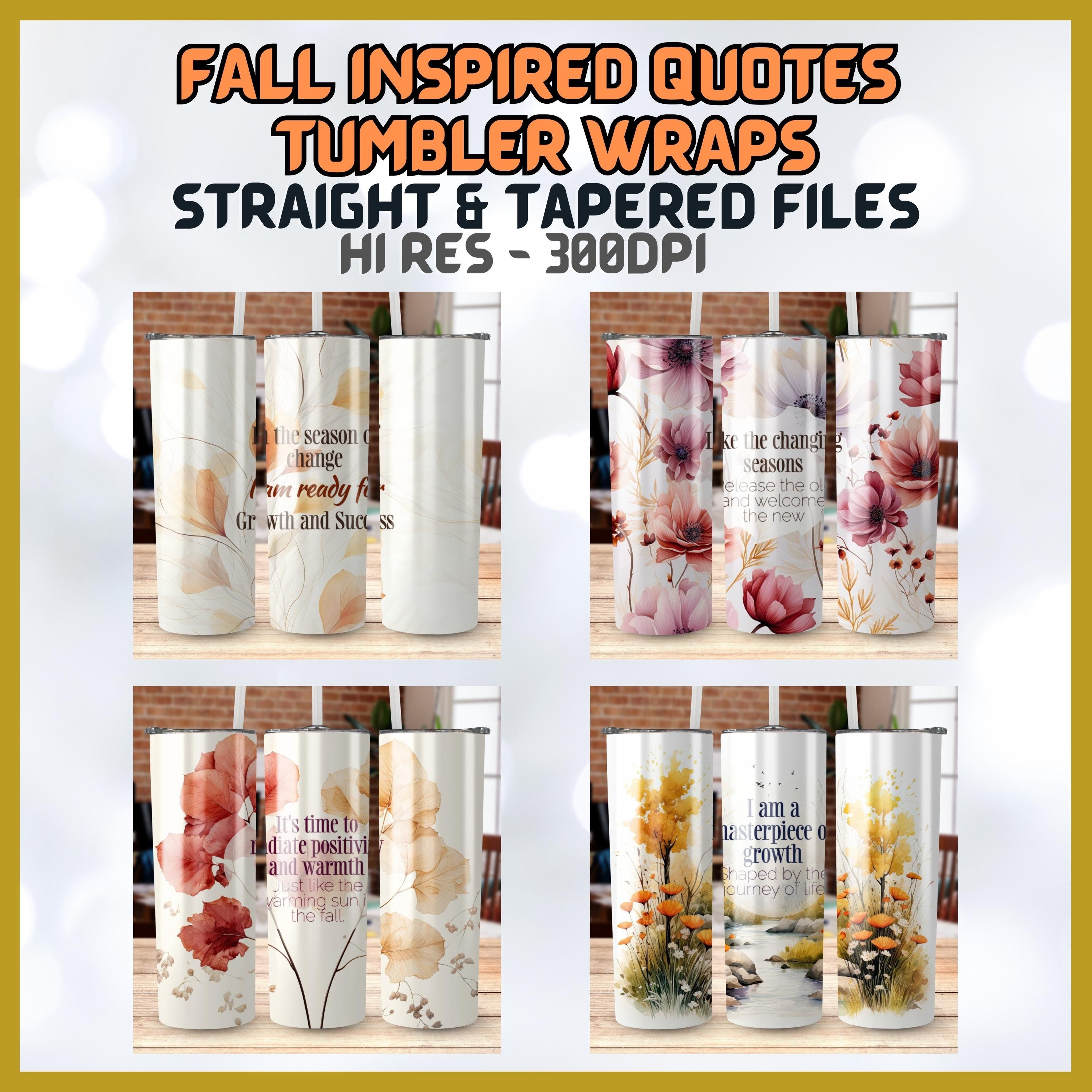 Fall Positive Affirmation 20oz Seamless Tumbler Sublimation - Etsy