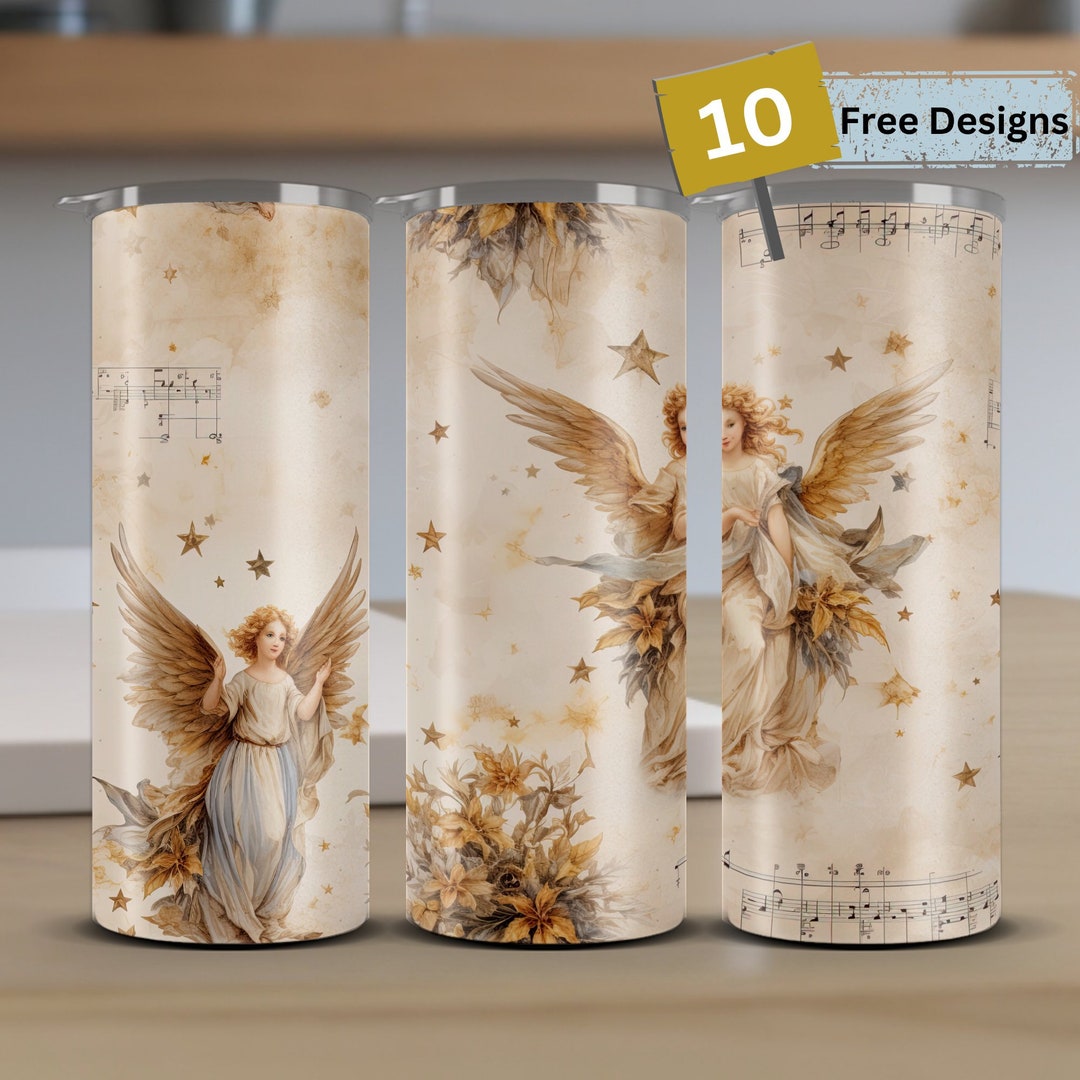 Heralding Angels 20oz Tumbler Sublimation Design, Instant Digital ...