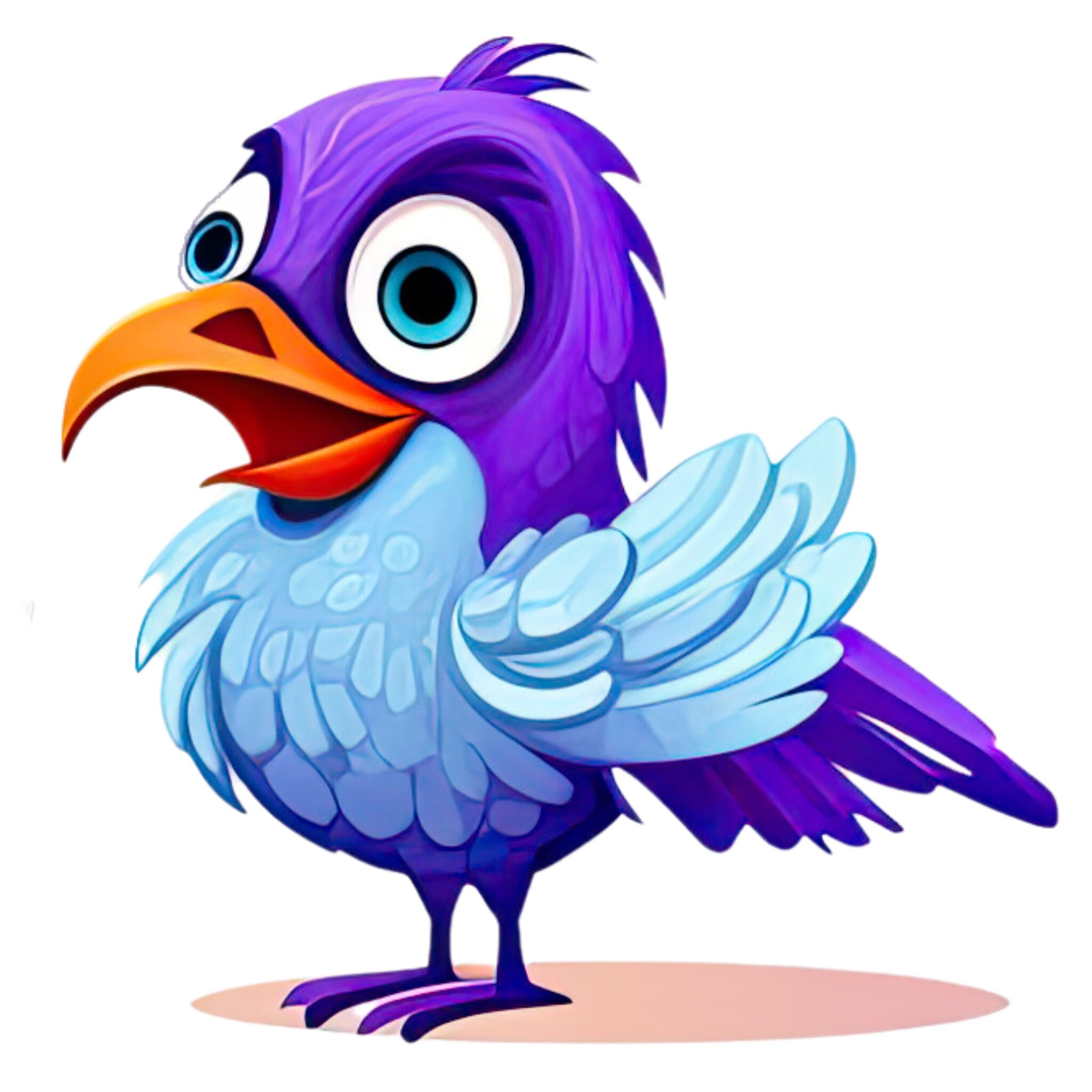 Cartoon Bird Clip Art Bundle, Whimsical Cartoon Bird Png, Digital ...