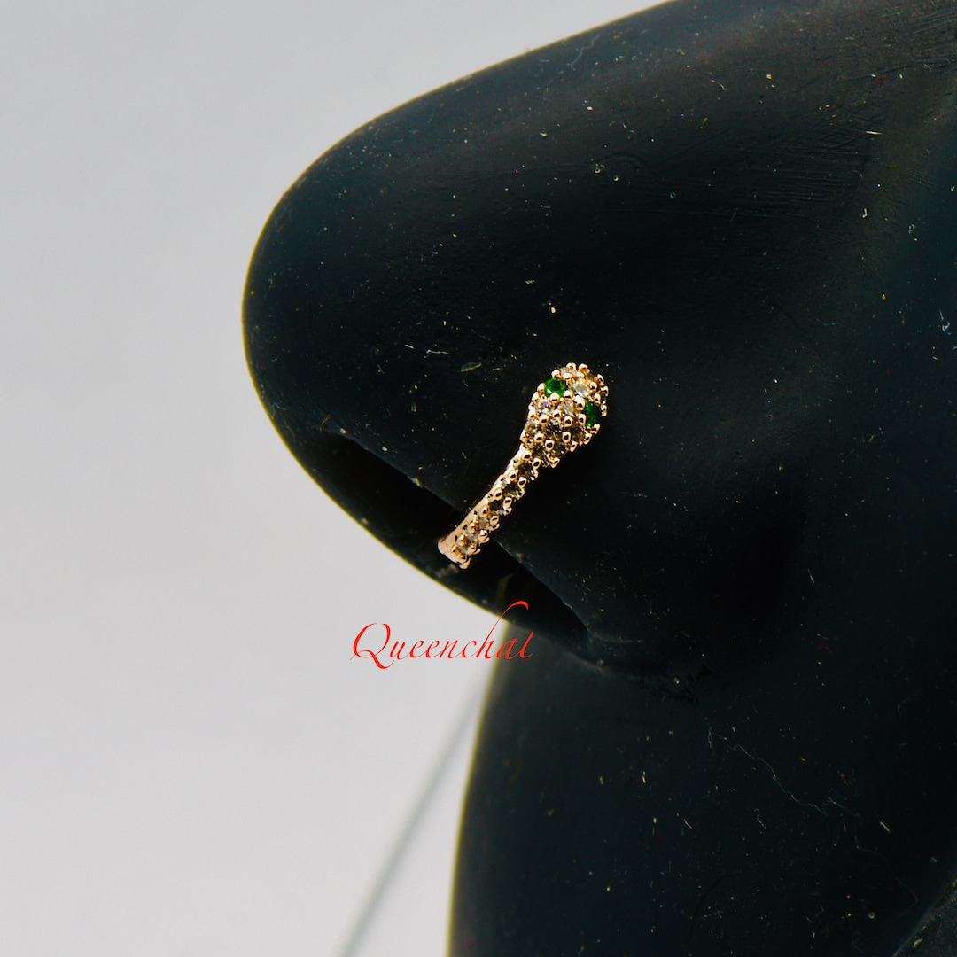 316L Surgical Steel 20g Snake Nose Ring Clicker Earring Cartilage Ring ...