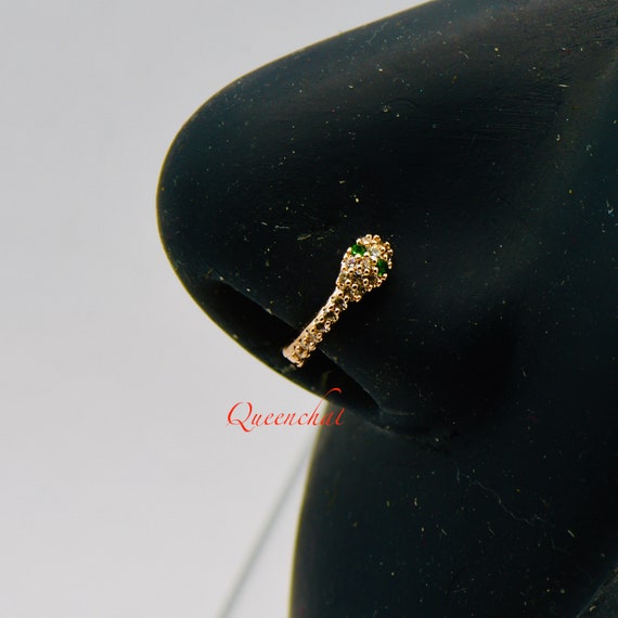 316L Surgical Steel 20g Snake Nose Ring Clicker Earring - Etsy