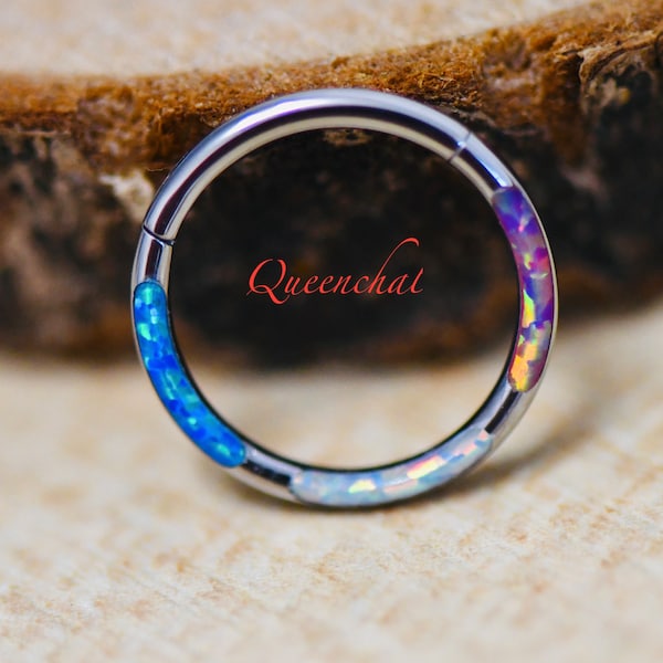 Blue Pink Inlay Ring - Etsy UK