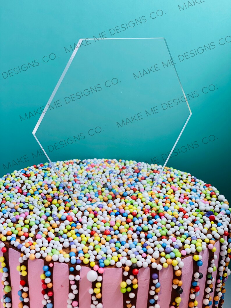 Blank Template Geometric Cake Topper for Weddings Birthday - Etsy