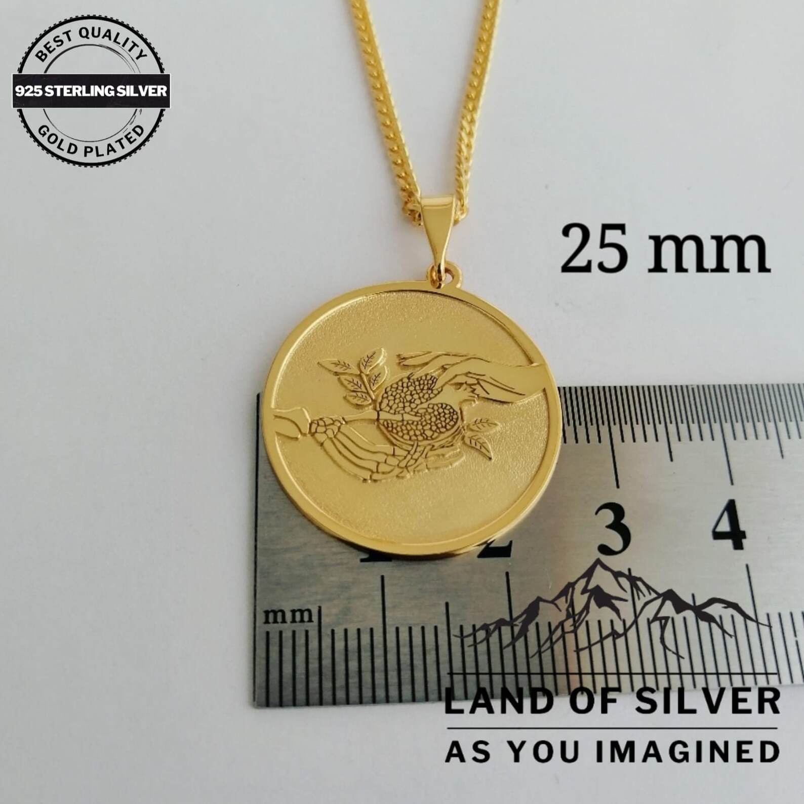 Customizable, Hades and Persephone Pendant, Gold Plated Necklace, Greek ...