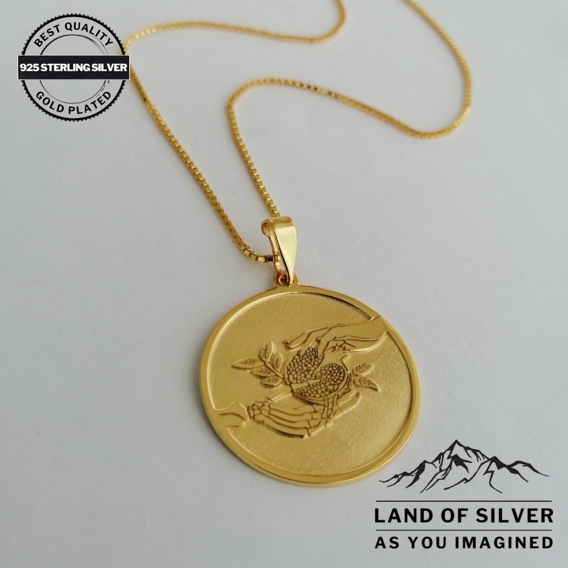 Customizable Hades and Persephone Pendant Gold Plated - Etsy