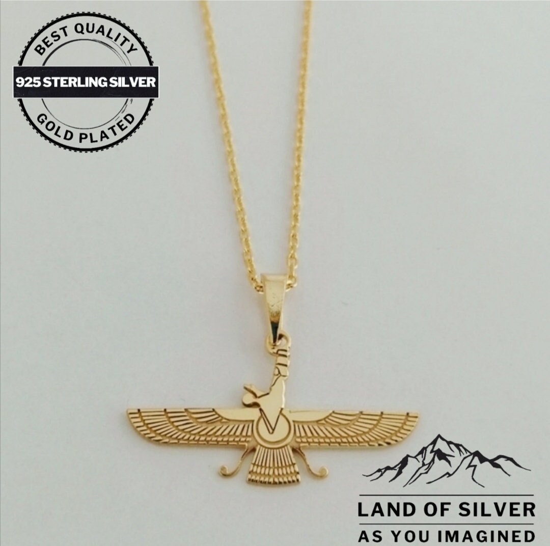 Customizable, Handmade, 925 Sterling Silver Ahura Mazda Necklace ...