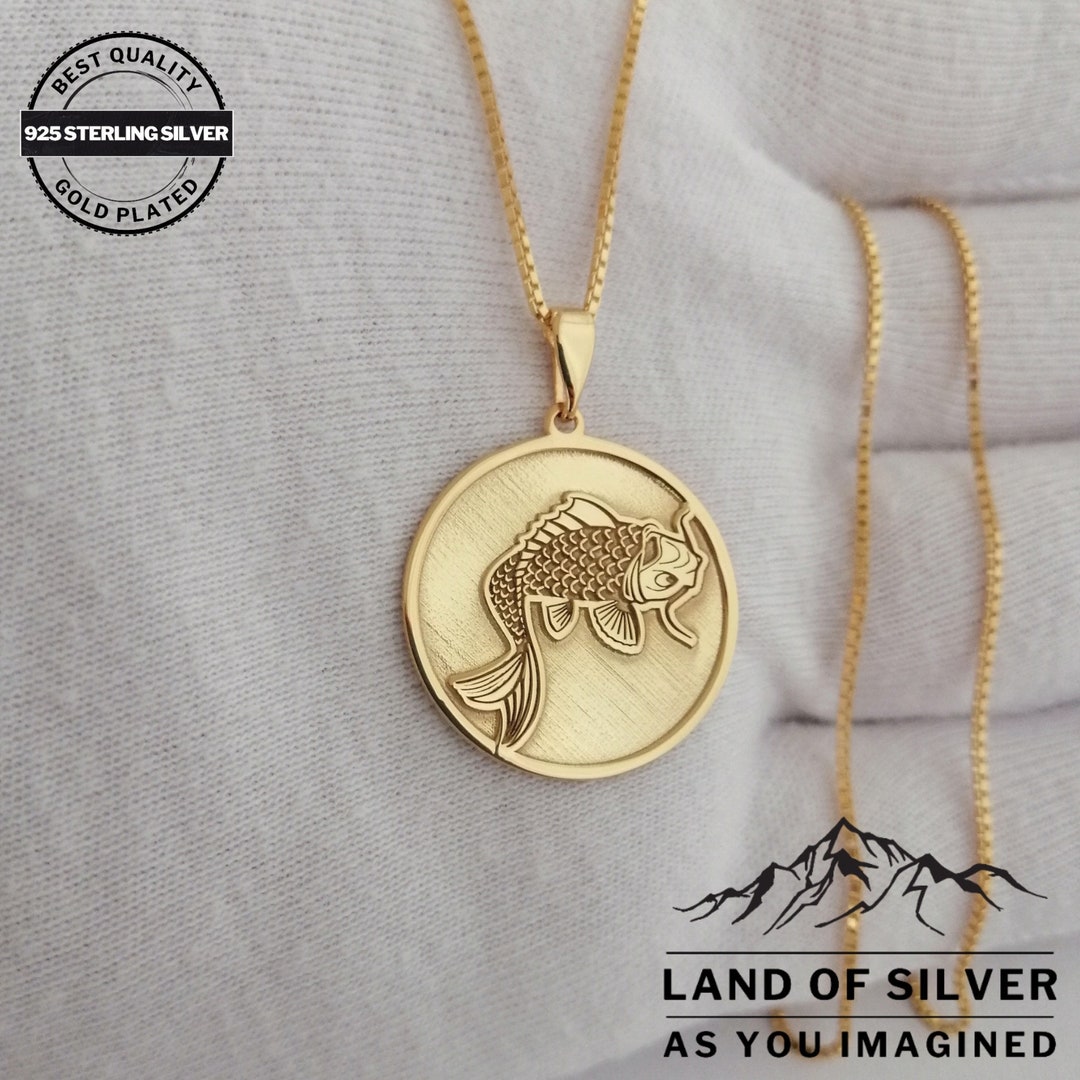 Koi Fish Necklace, Customizable Jewelry, Koi Fish Pendant, Koi Fish ...