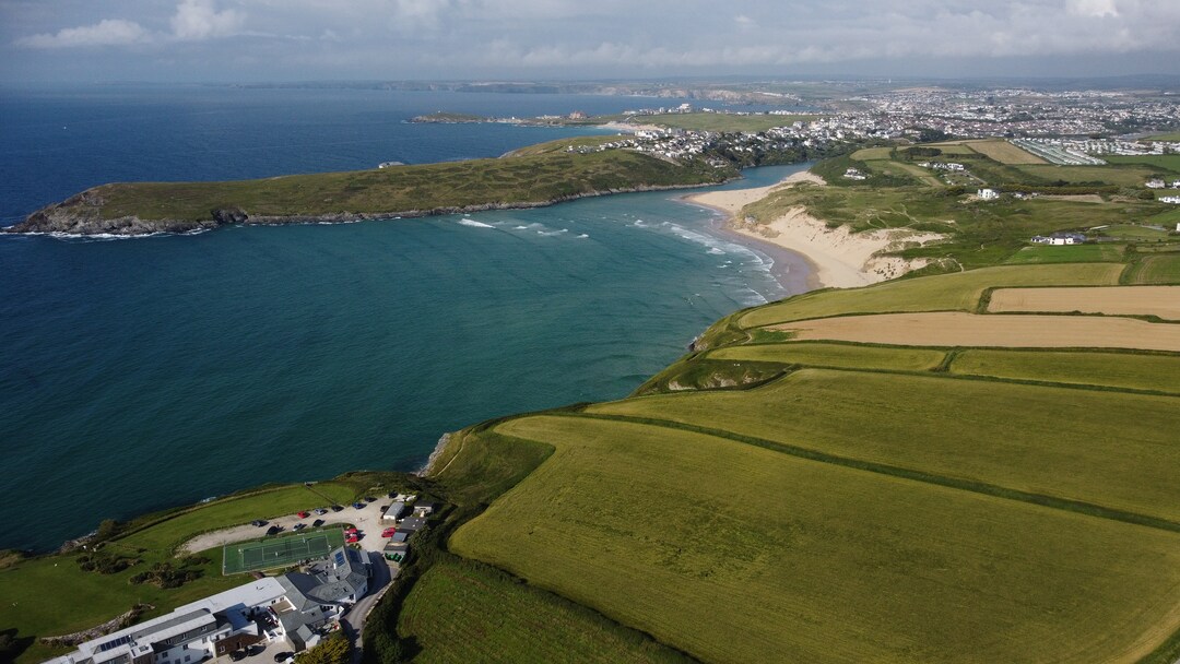 A Stunning Ariel Shot of Crantock Bay Cornwall England - Etsy