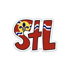 St. Louis STL Flag - Vinyl Sticker - Etsy