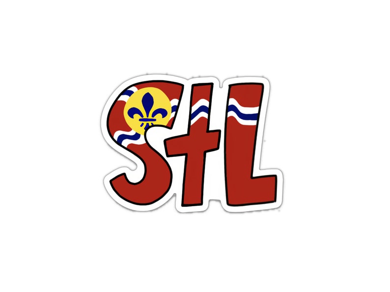 St. Louis STL Flag Vinyl Sticker - Etsy