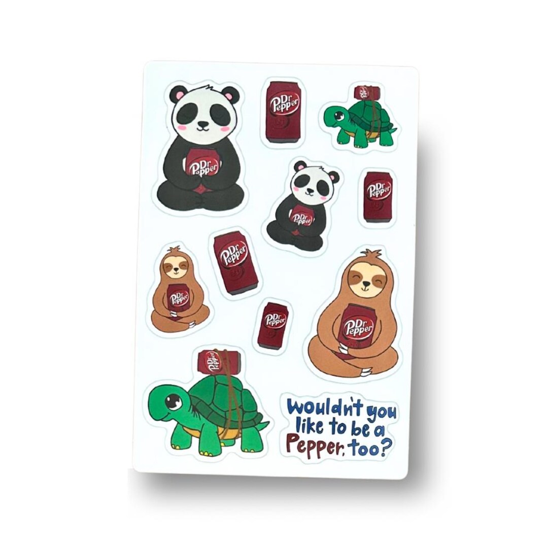 Dr. Pepper Sticker Sheet - 4x6 Vinyl Sticker Sheets - Etsy