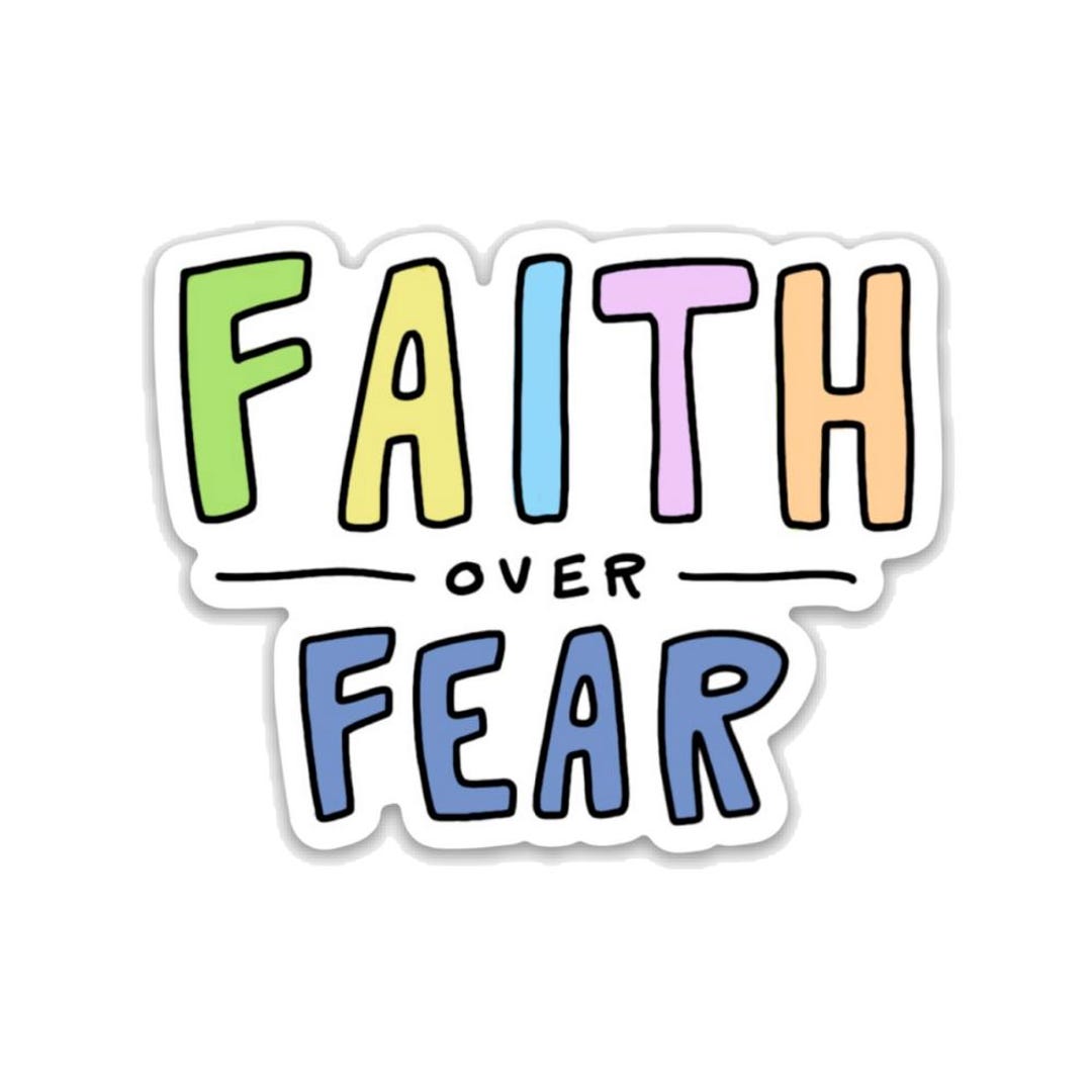 Faith Over Fear Vinyl Sticker - Etsy