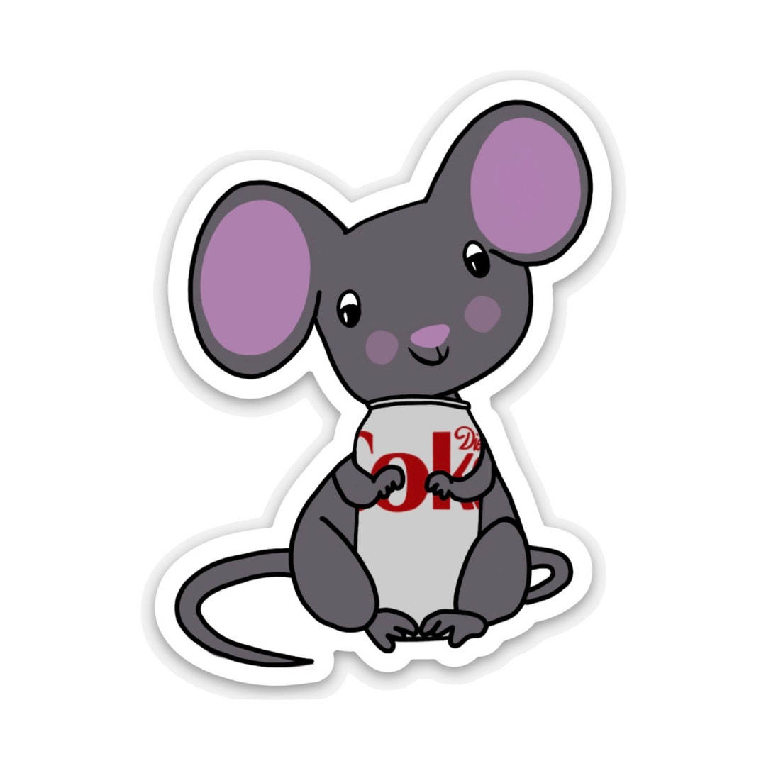 Diet Coke Mouse - Cute Vinyl Sticker - Etsy