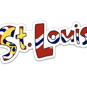 St. Louis STL Flag Vinyl Sticker - Etsy