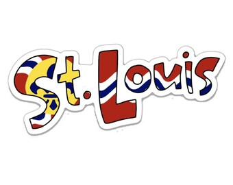 STL Holiday Heart, St Louis, St Louis Print, Fleur De Lis, STL Flag, St ...