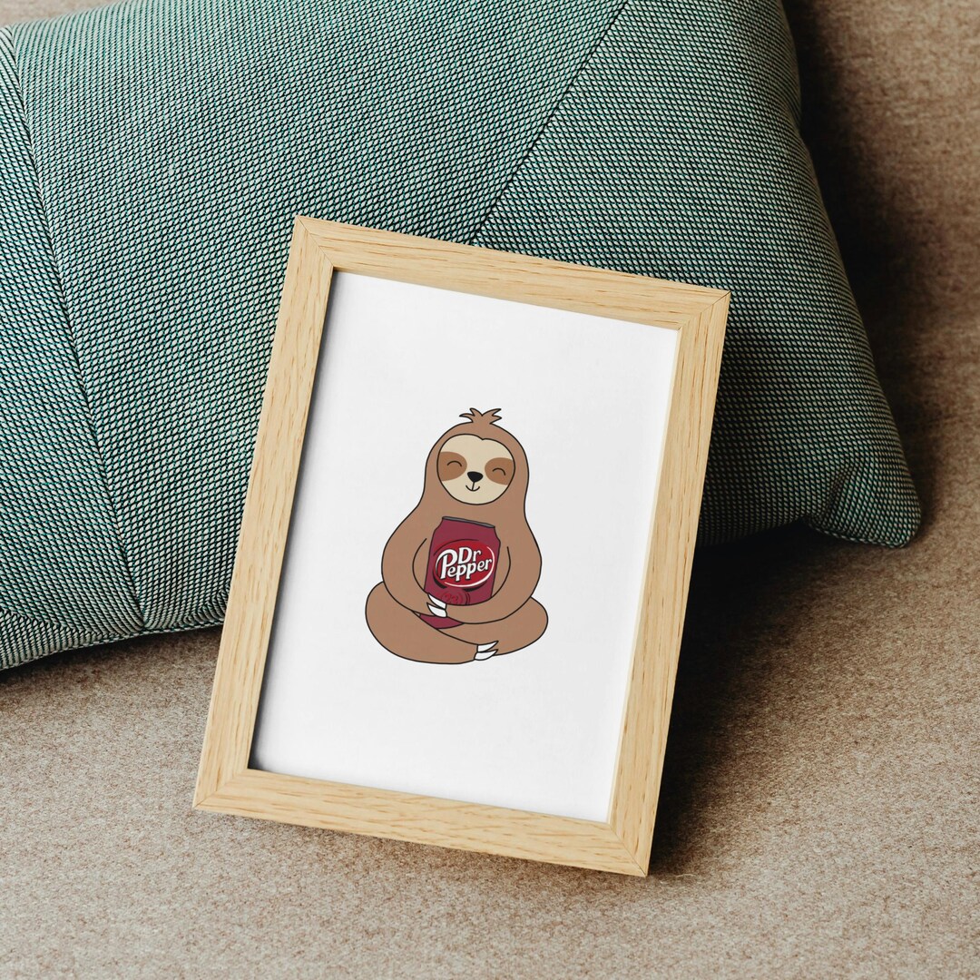 Dr. Pepper Sloth - Wall Art - Digital Print - Etsy