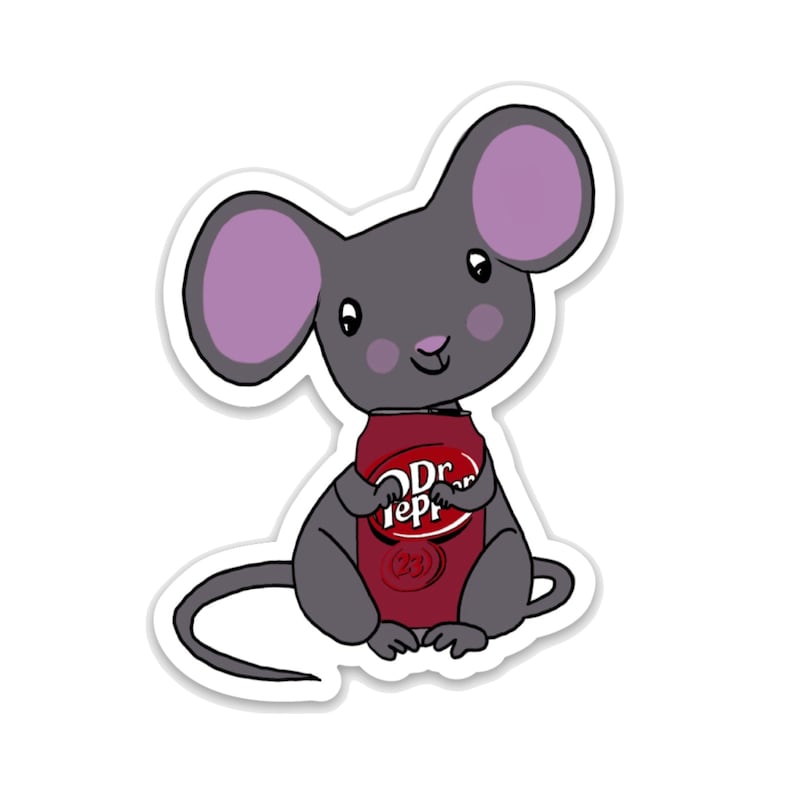 Mountain Dew Mouse - Cute Vinyl Sticker - Etsy