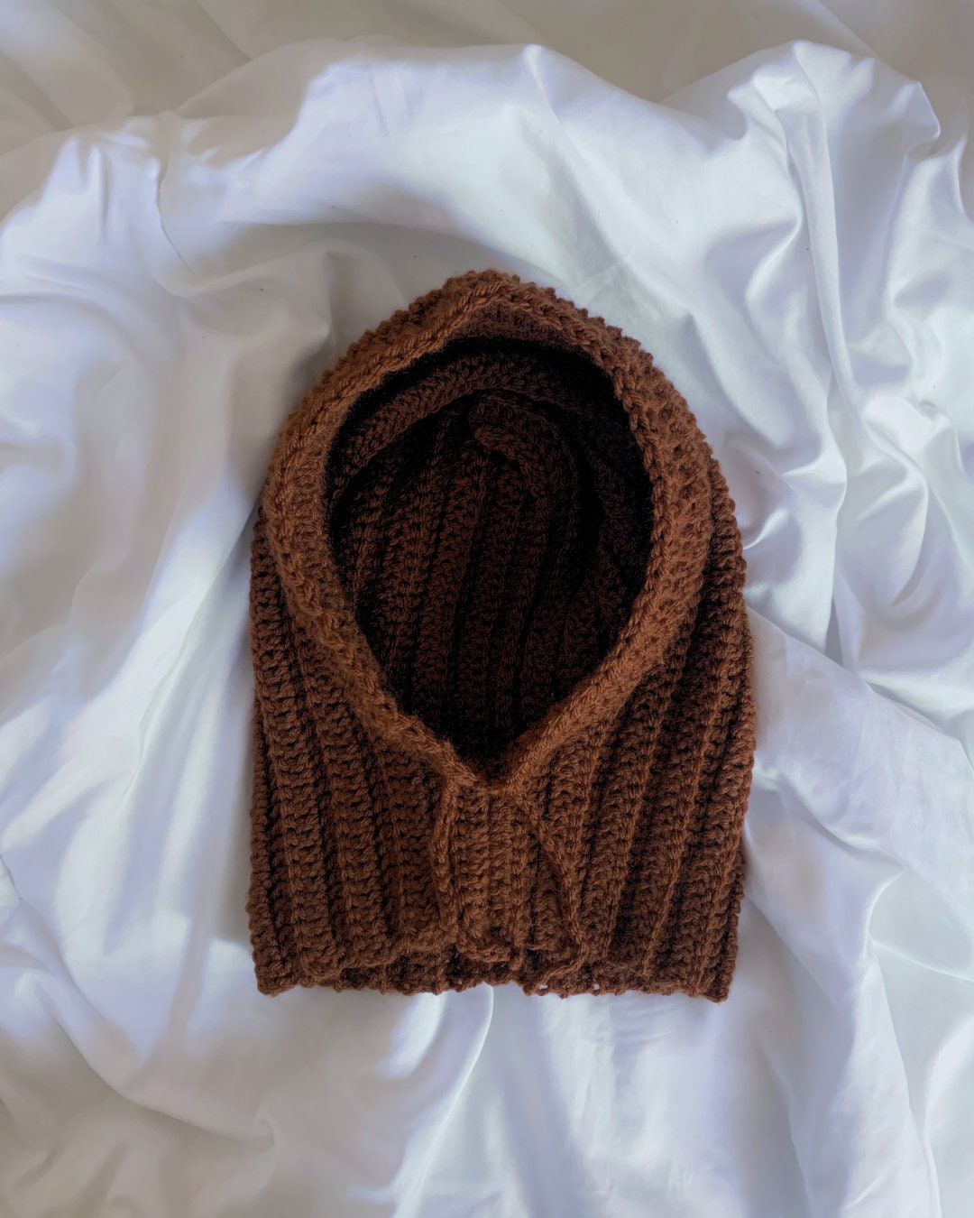 Crochet Balaclava, Drawstring Hood, Winter Balaclava, Handmade ...