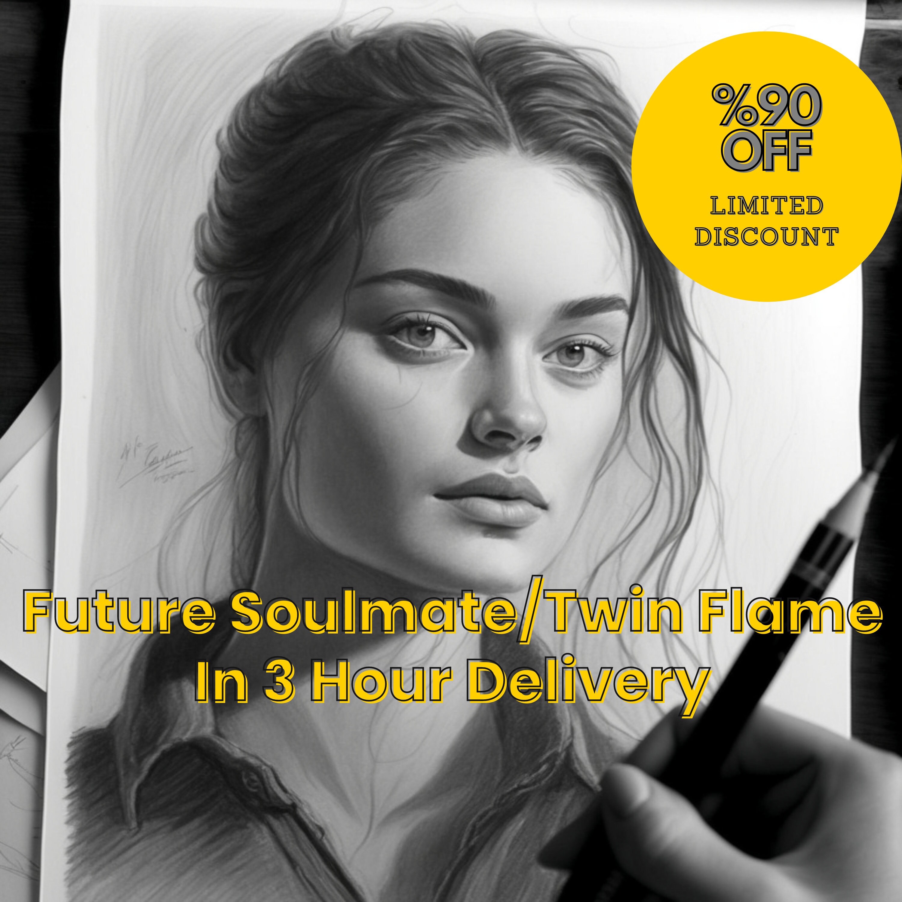Soulmate Drawing I Will Draw And Describe Your Future Etsy