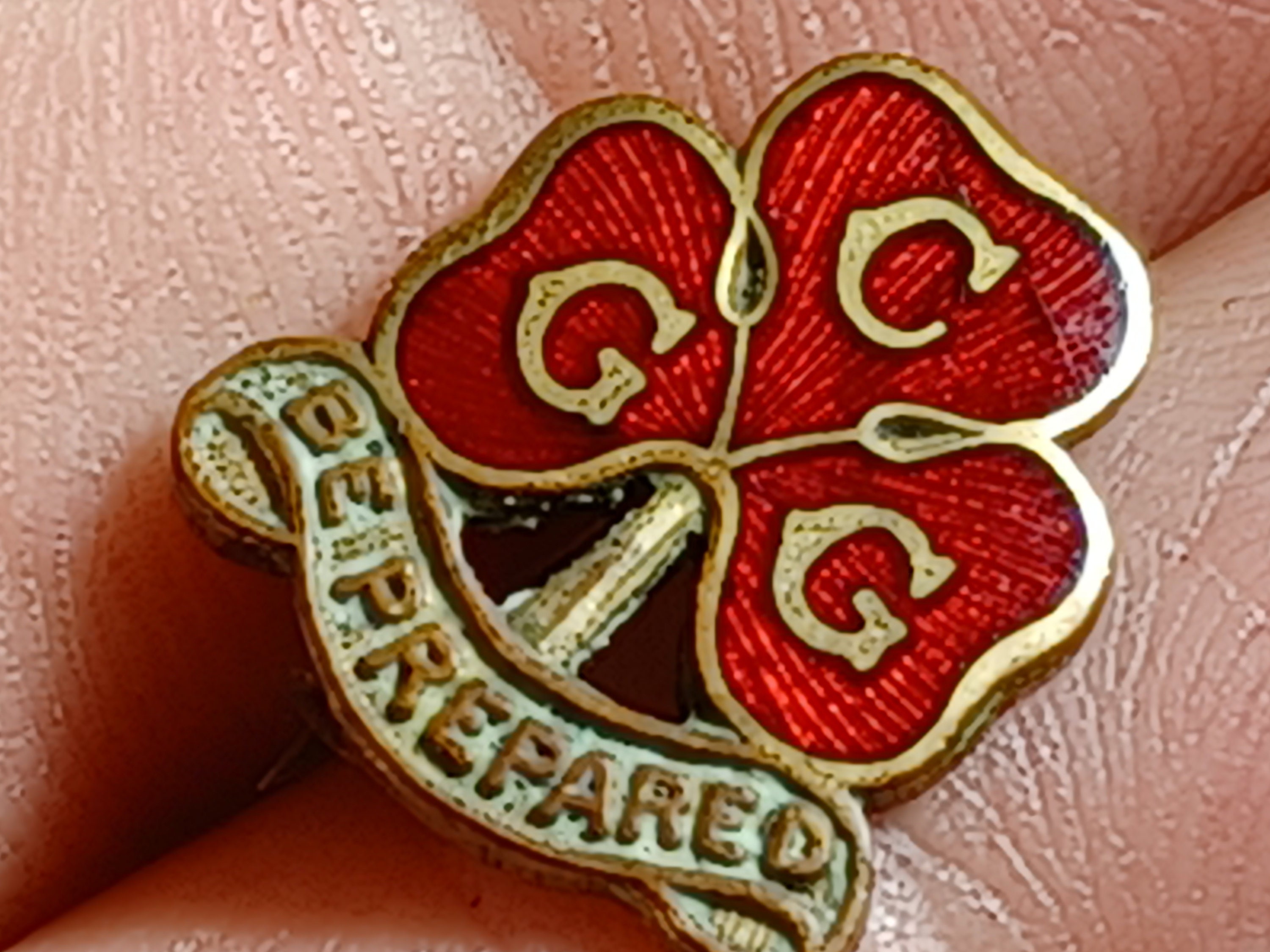 1921 Girl Scout Pin Be Prepared CGG Canadian Girl Guides Red - Etsy