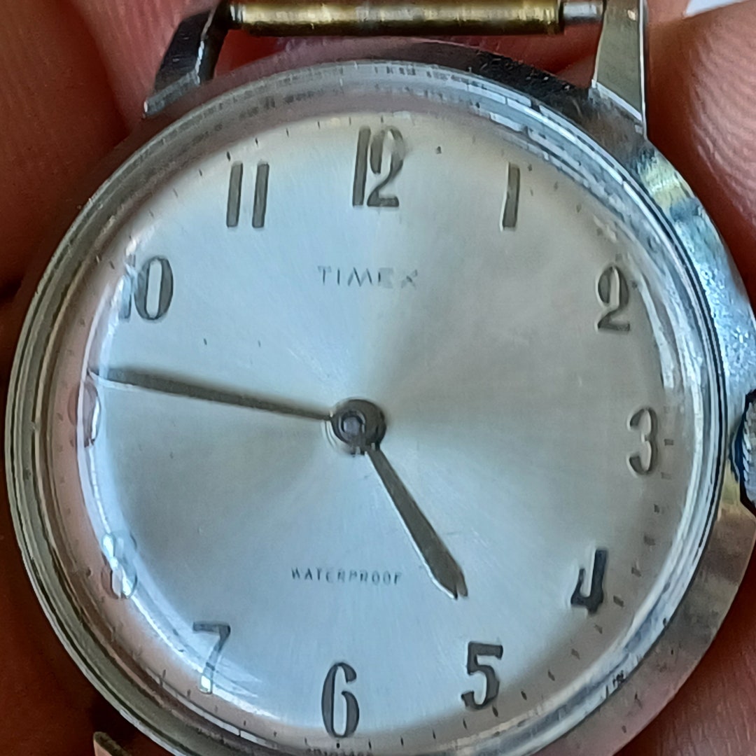 1966 Timex Marlin 34mm Manual Winding Watch Super Rare NO Sweep SECOND ...