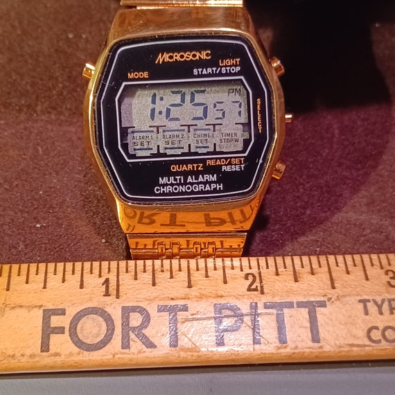 LCD Watch Microsonic Digital Chronograph 1973 -74 Ala… - Gem