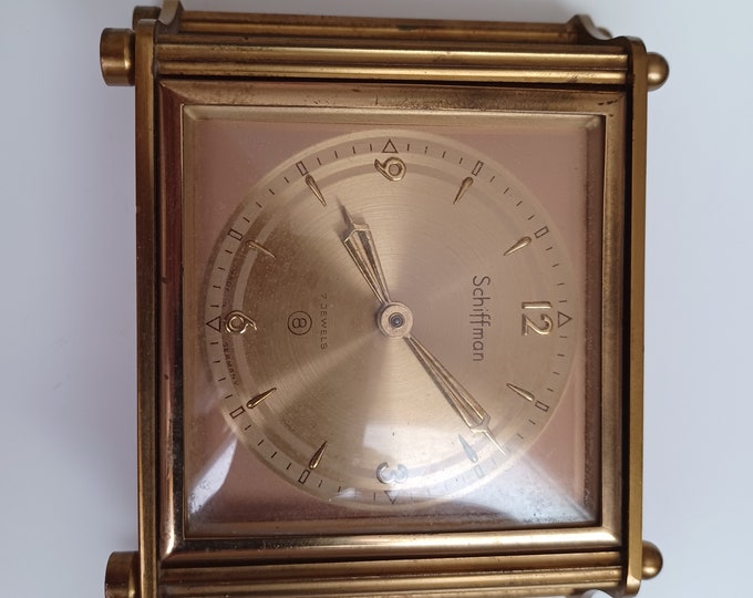 Mauthe - Schiffman 8 Day Wind up Desk Table CLOCK 7 Jewels Brass Made ...