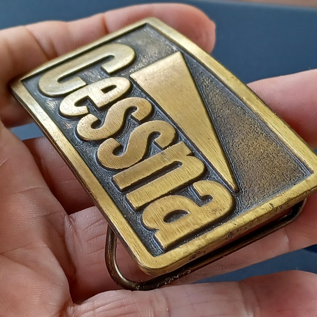 Cessna Pilot Belt Buckle Brass 1970's Aviation Aircraft Manufacturing ...