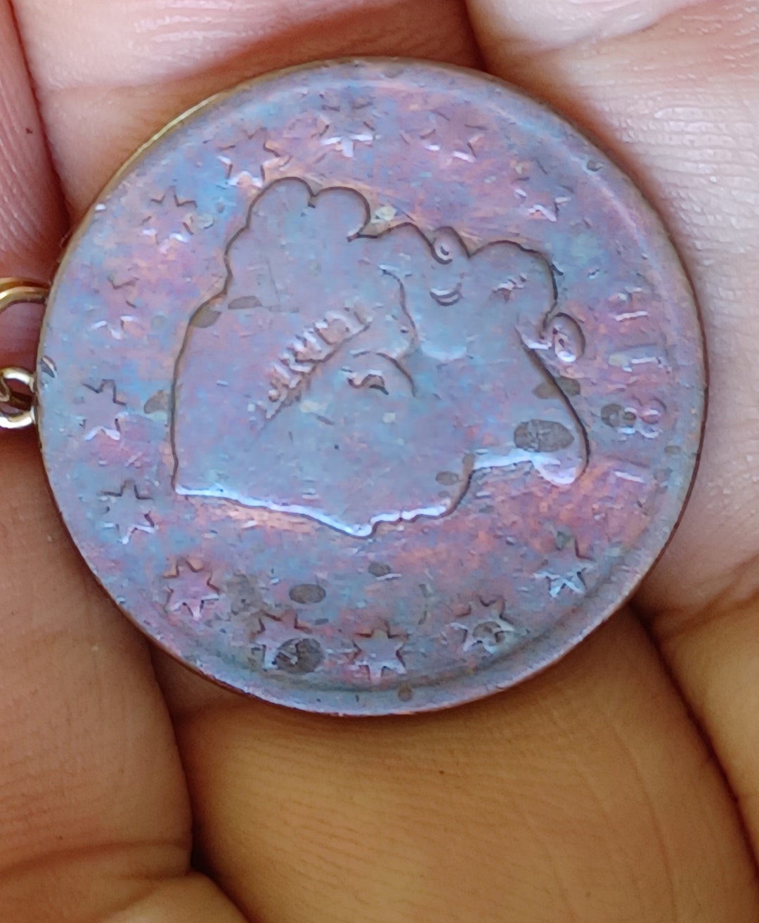 1819 Penny Necklace Charm 200+ Years Old!! Pre Civil War Liberty Head ...