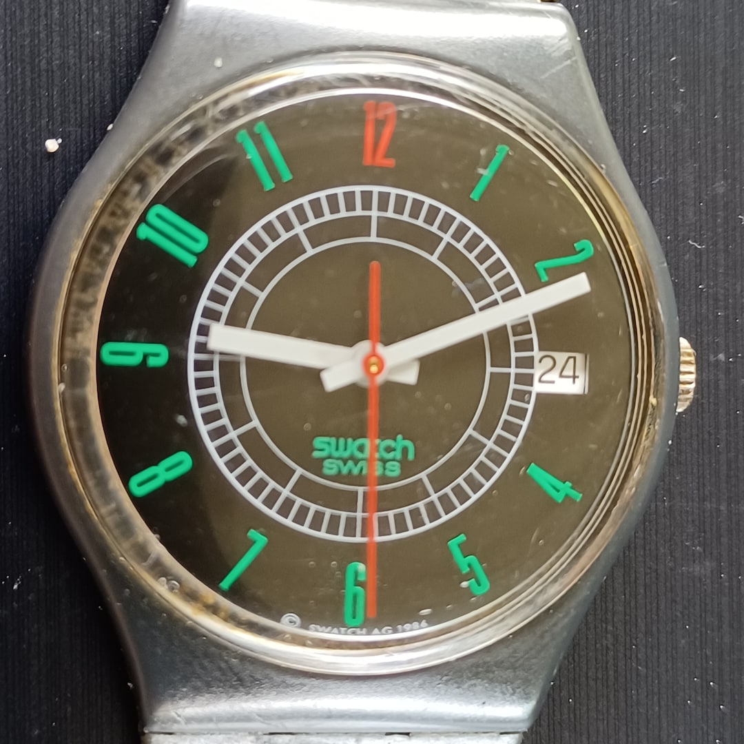 SWATCH Watch - RITZ Model GA400 1986 Rare Working New Battery 34 Mm 1.3 ...