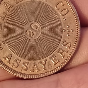 1855 GOLD Faux 20 DOLLAR Gold Token Coin California Blake & Co ...