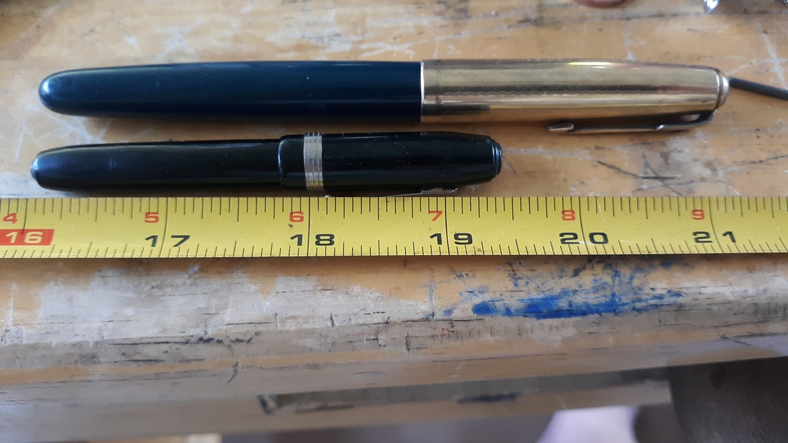RARE MINI Micro Ink Pen WELSHARP Fountain Pen Black Micro Lever Filler ...