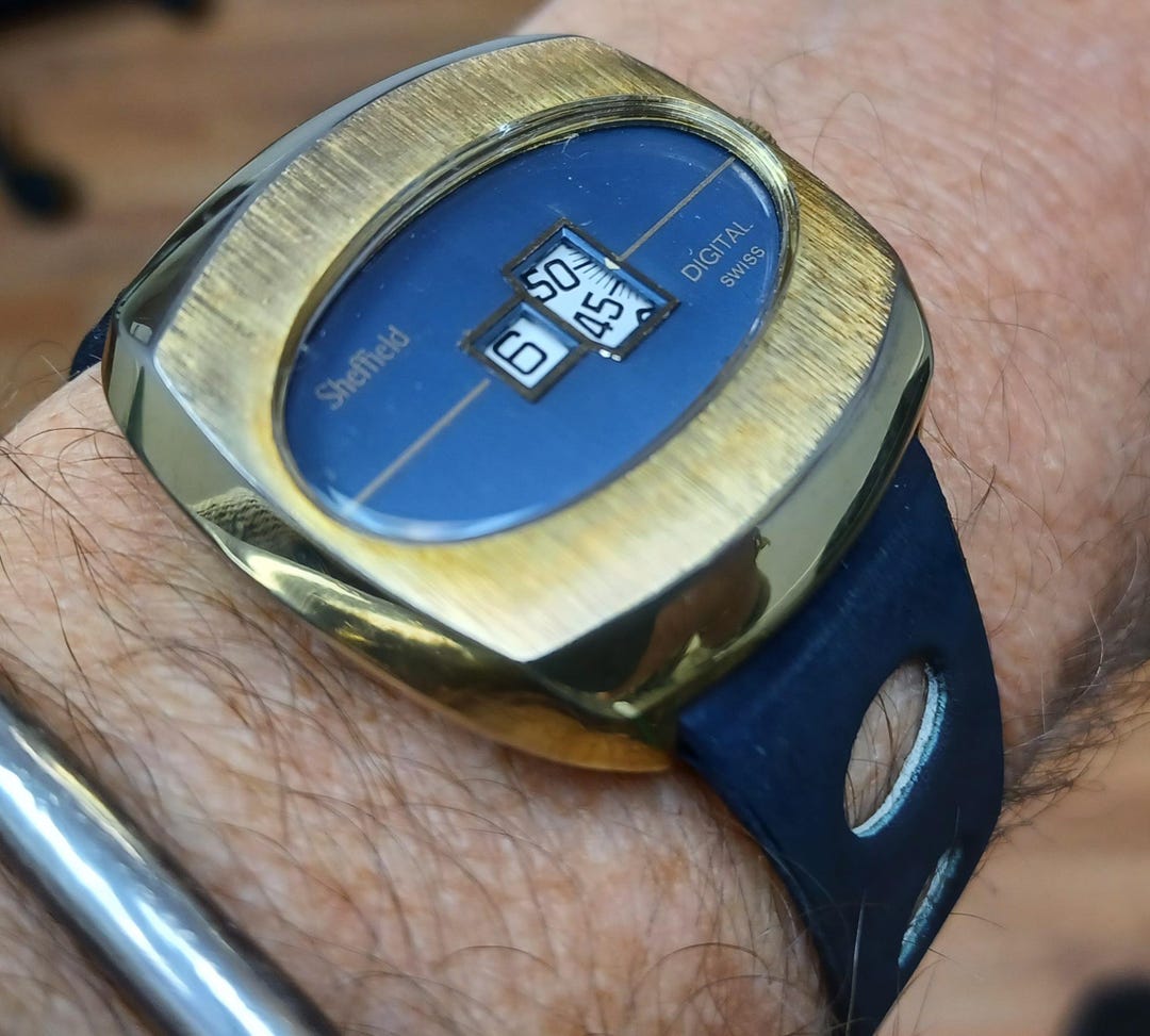 Jump Hour Watch Sheffield Digital by Agon Chromatic NOS New Old Stock ...