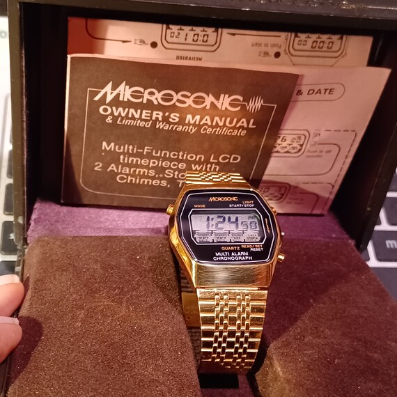 LCD Watch Microsonic Digital Chronograph 1973 -74 Ala… - Gem