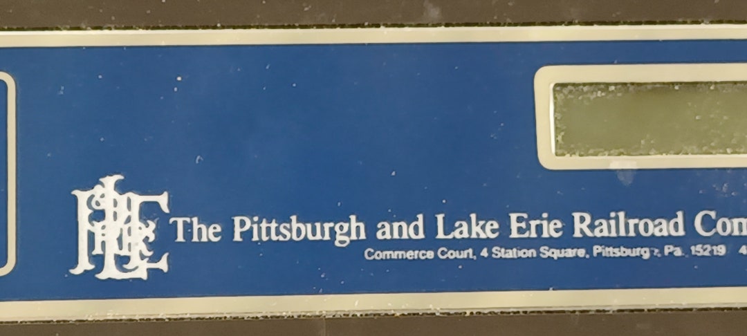 P&LE Railroad Vintage Logitech 509 Calculator Pittsburgh and Lake Erie RR Ruler and Clock With ...