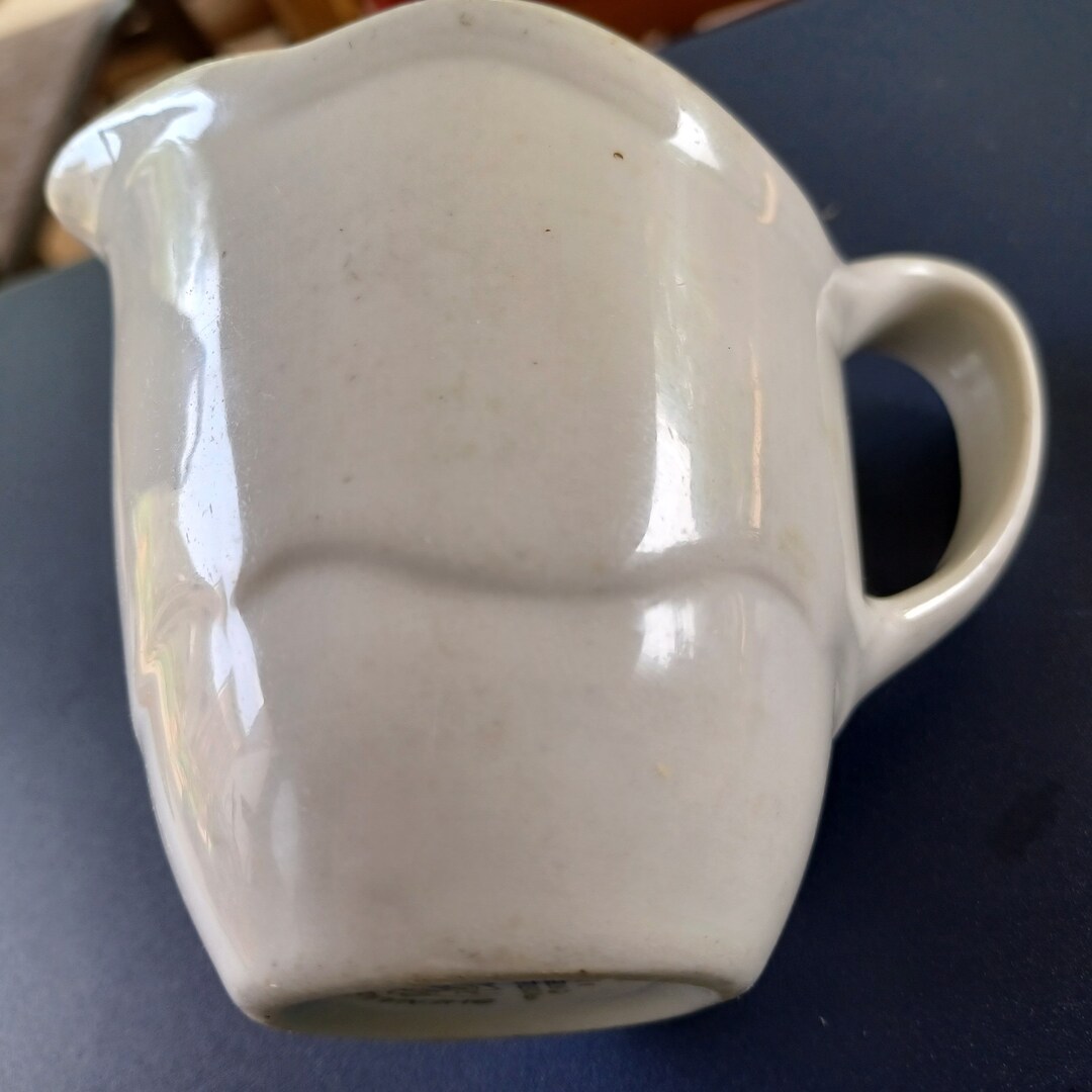 1936 Shenango China USA White Ceramic Creamer Serving Dish Restaurant ...