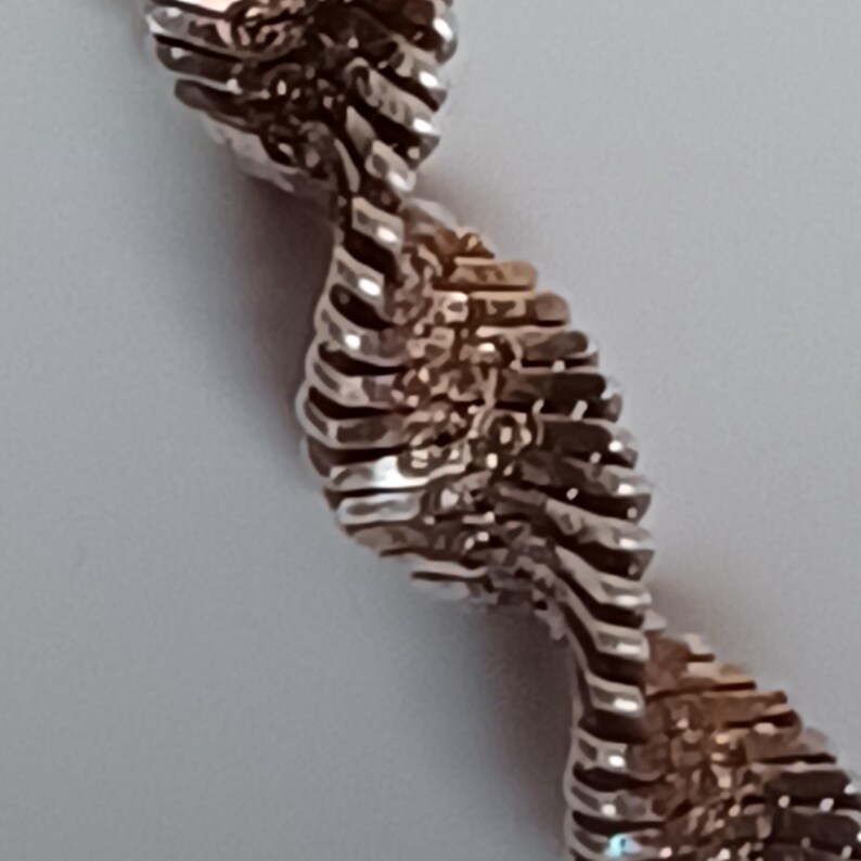 925 Sterling Silver Spiral Helix Twist Bracelet 7 Inches Lobster Claw ...