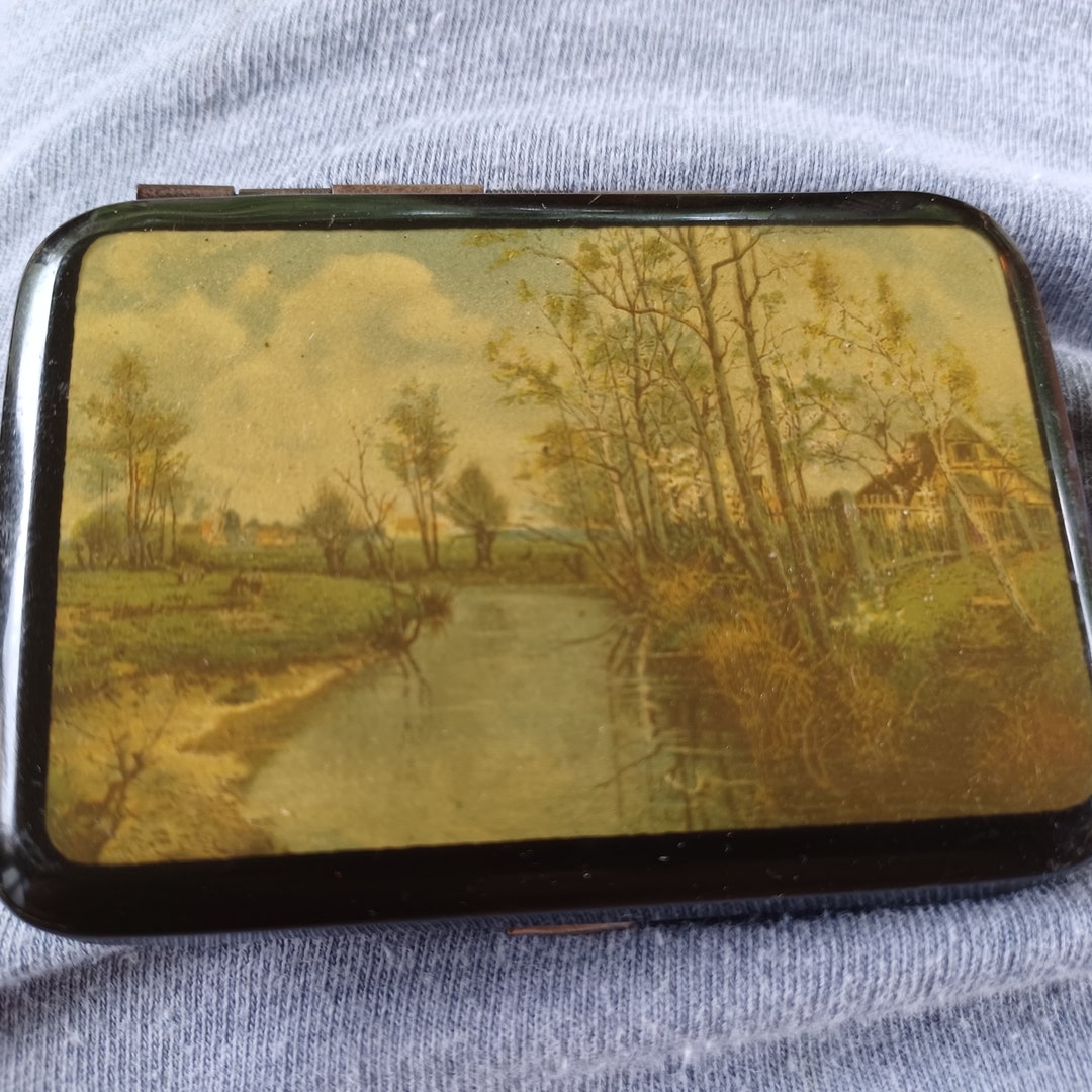 German Cigarette Case Antique 3 1/4" X 2 1/4" Not Cleaned Circa 1930 ...