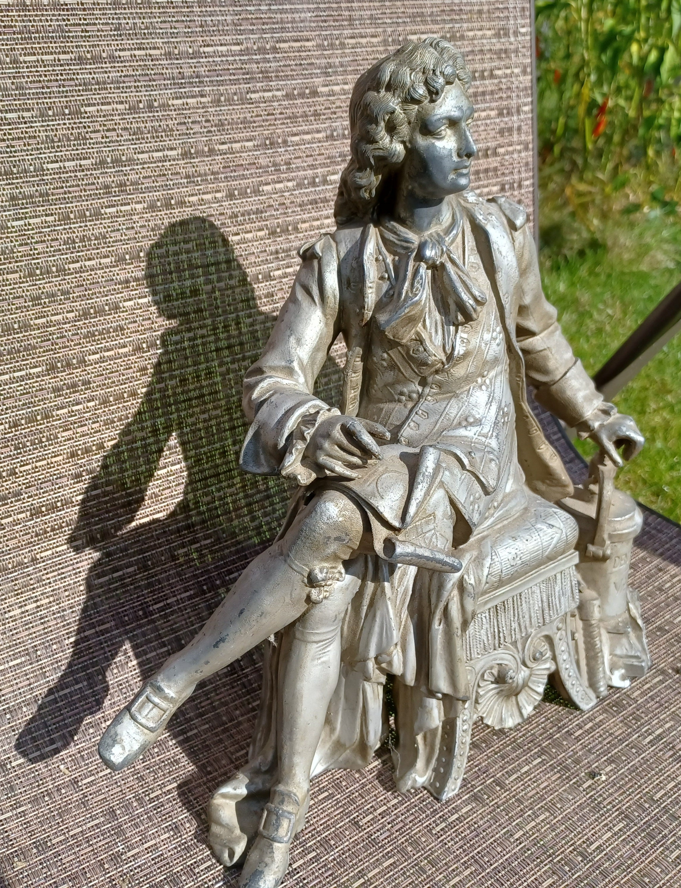 1881 Ansonia Clock Figural Statue Of~ DENIS PAPIN Ca 1600'S ...