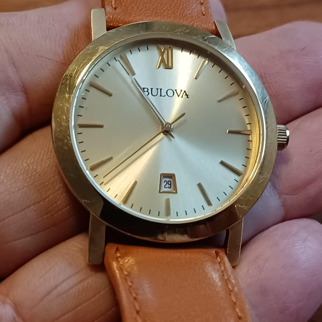 Bulova Accutron Watch Gold B5 Quartz Watch 96B135 Classic Men’s Watch ...