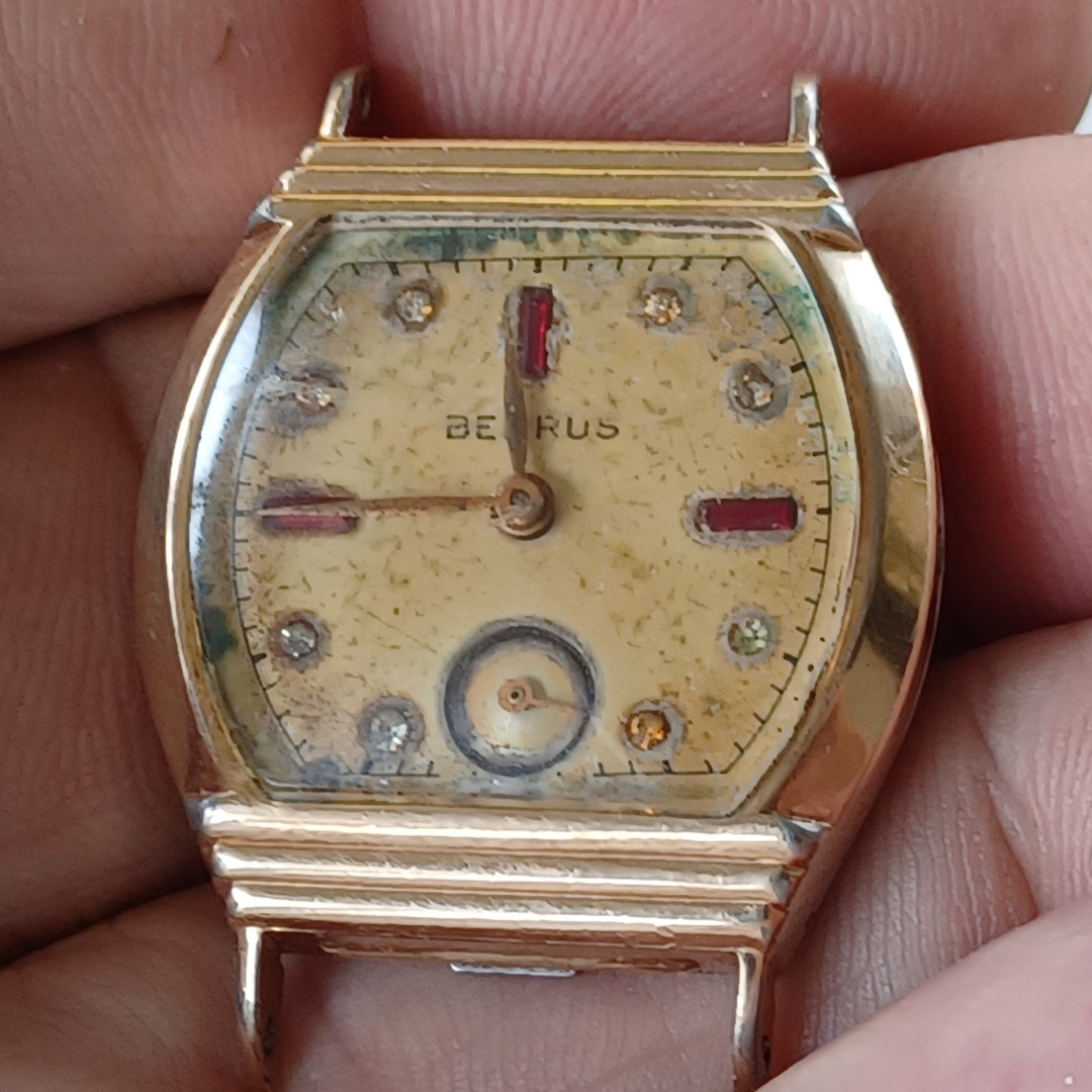 1940’s Benrus Model BB14 Wrist Watch 17J Running Needs Stem and Crown ...