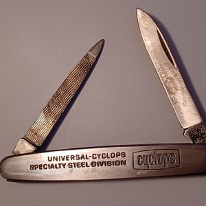 Pocket Knife Universal Cyclops Specialty Steel Division 2 Blade Never ...