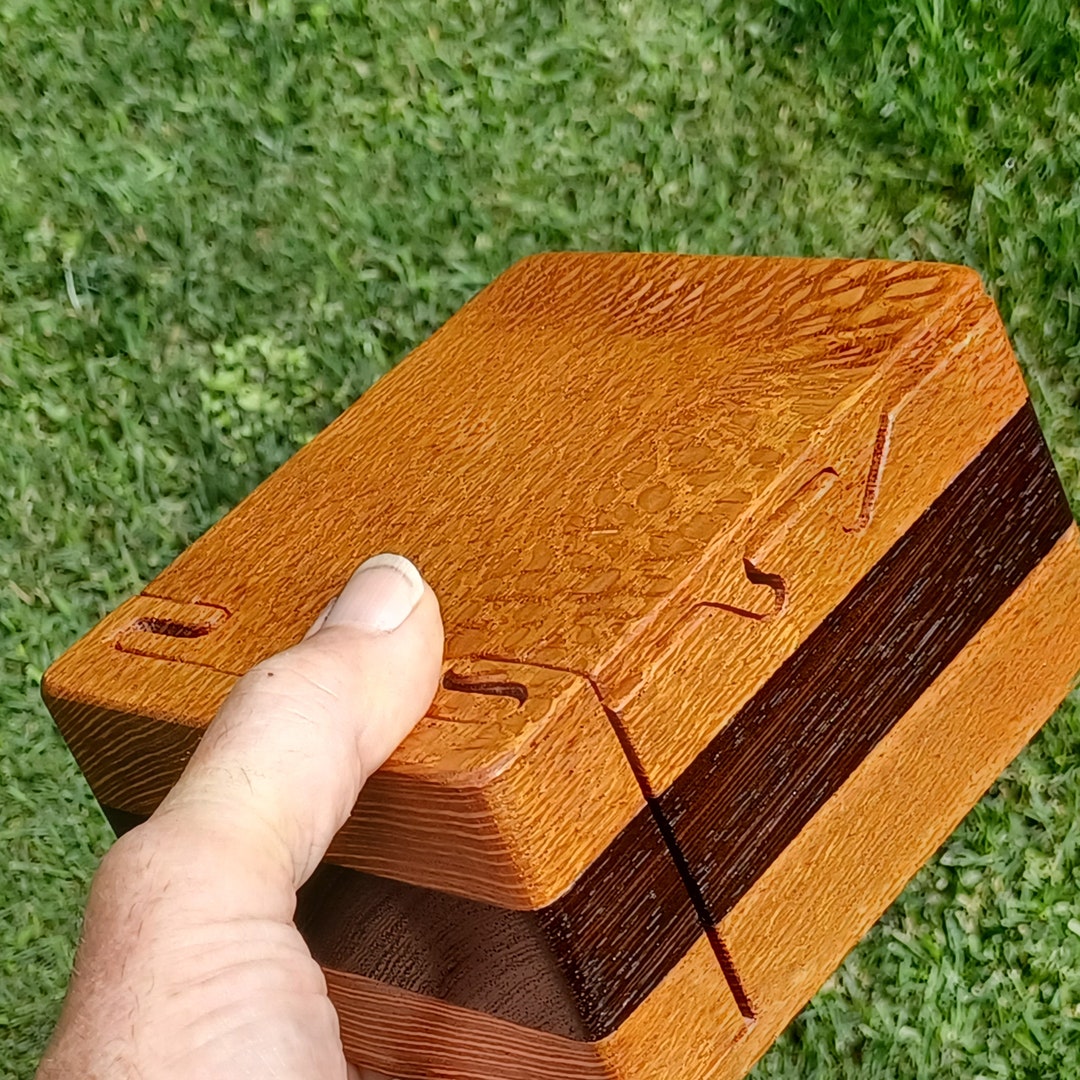Puzzle Box Birdseye Maple Burl Wood Medium-dark Wood Grain One-of-a ...