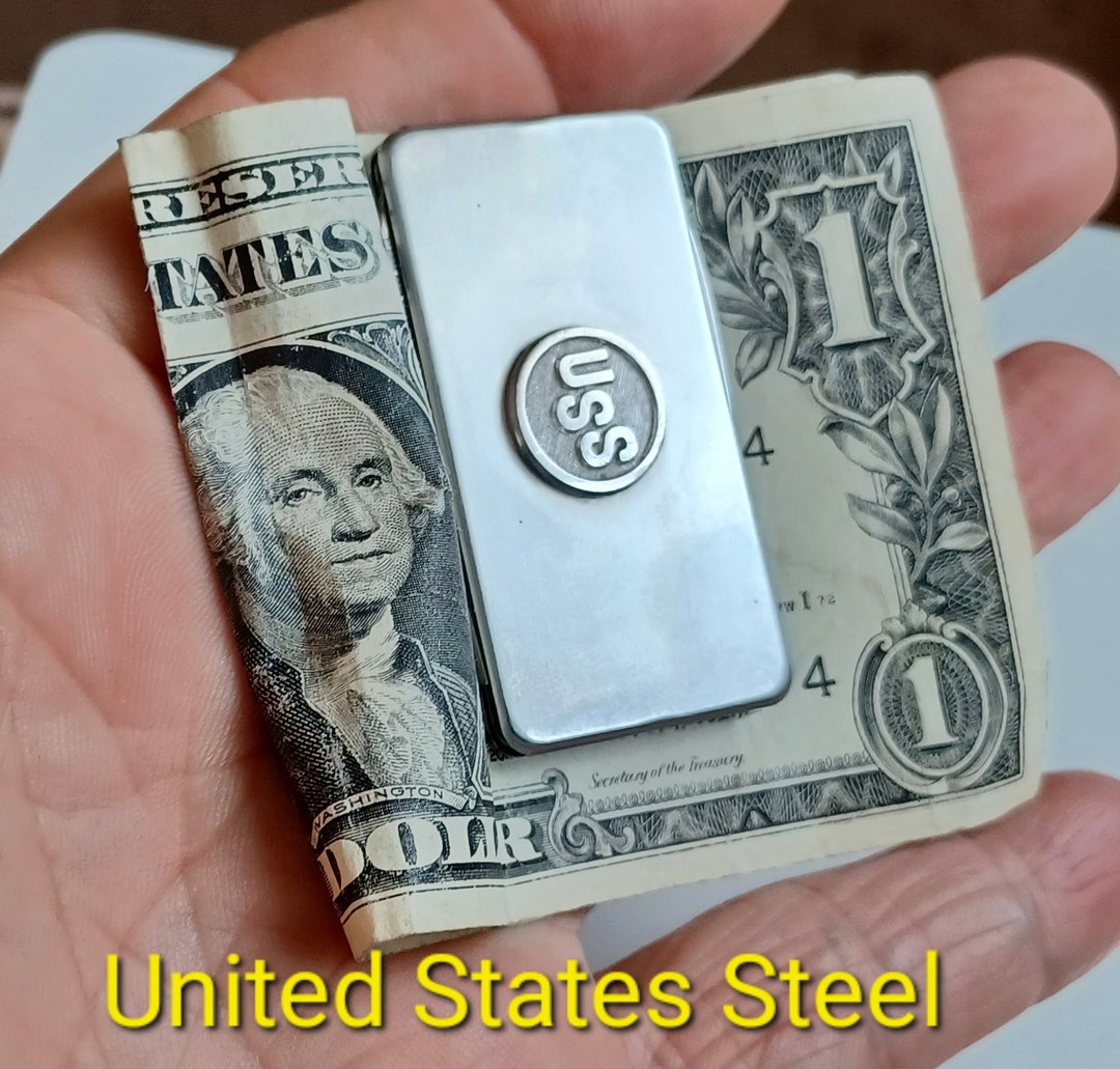 USS Money Clip United States Steel 10K Gold Logo Credit Card Wallet ...