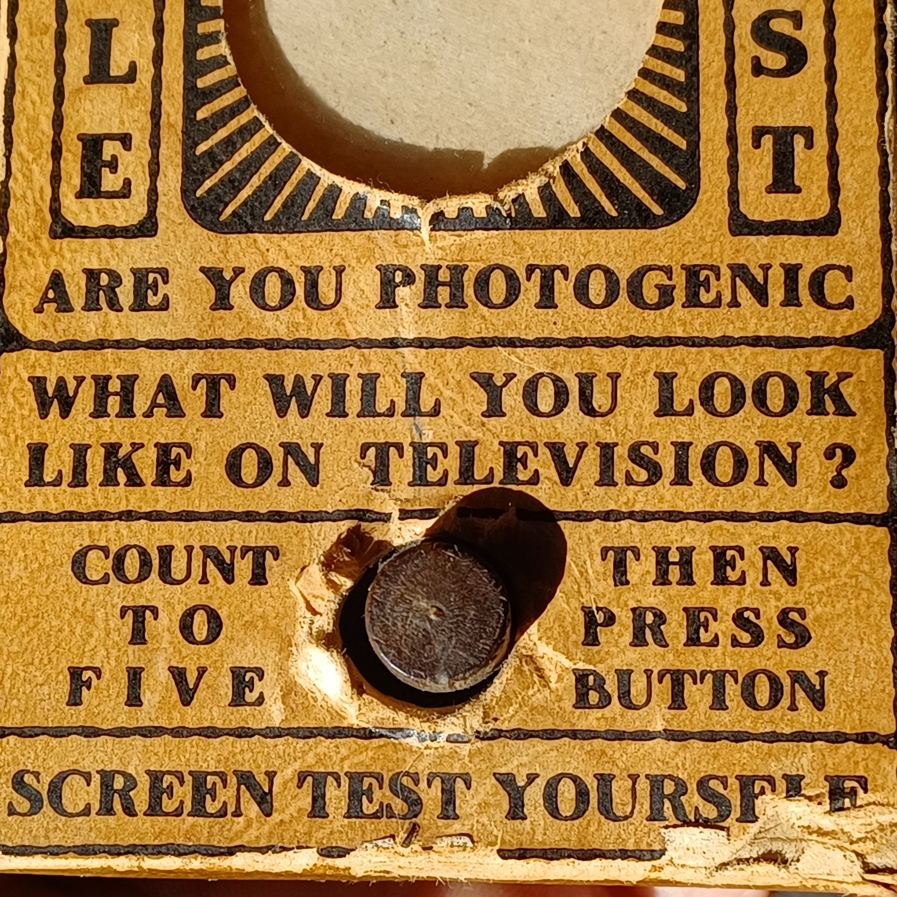 1940's Video Scope Tele Test What You Look Like on TV Jackass Apears ...